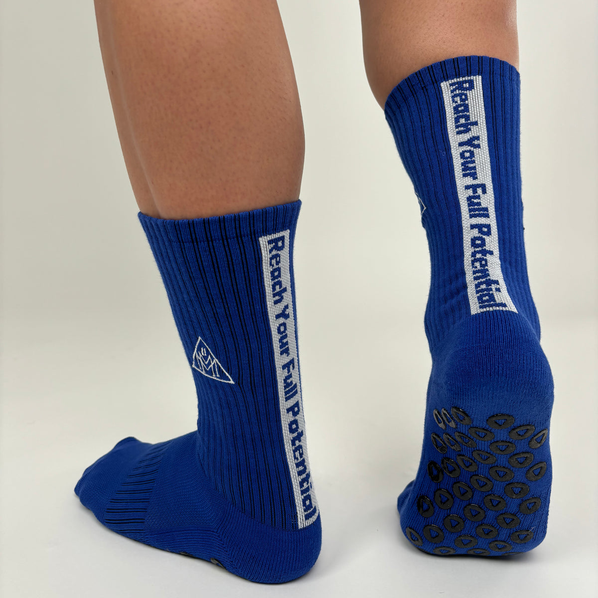 MM11Sports Blue Grip Socks